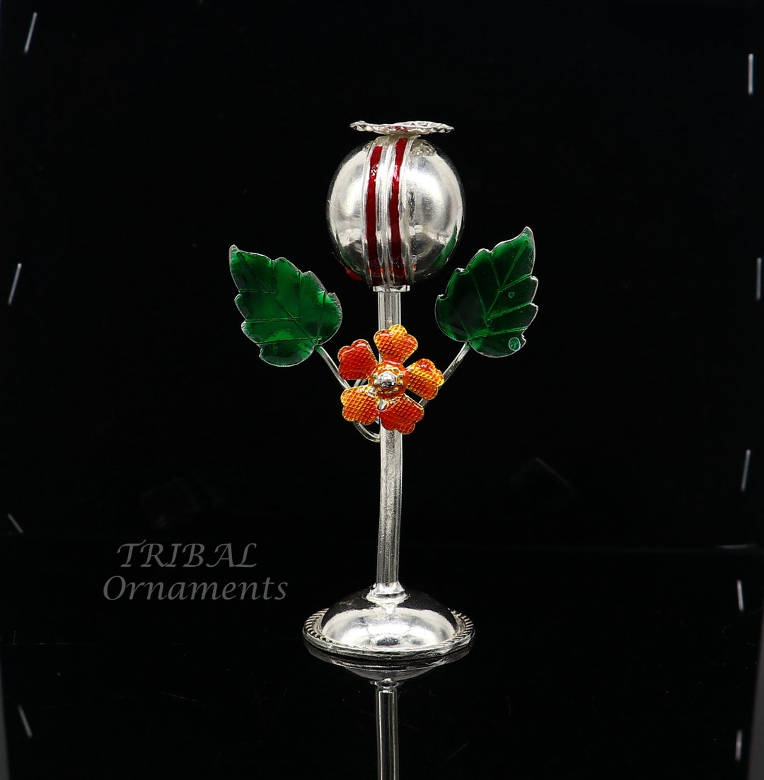 925 Sterling Silver Handmade Afeem Plant or Opium Plant for Best Gift ...