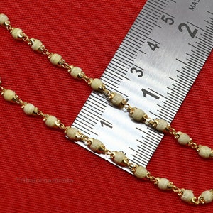 22kt Yellow Gold 3mm Basil Rosary(tulsi) Chain Necklace, Gorgeous ...