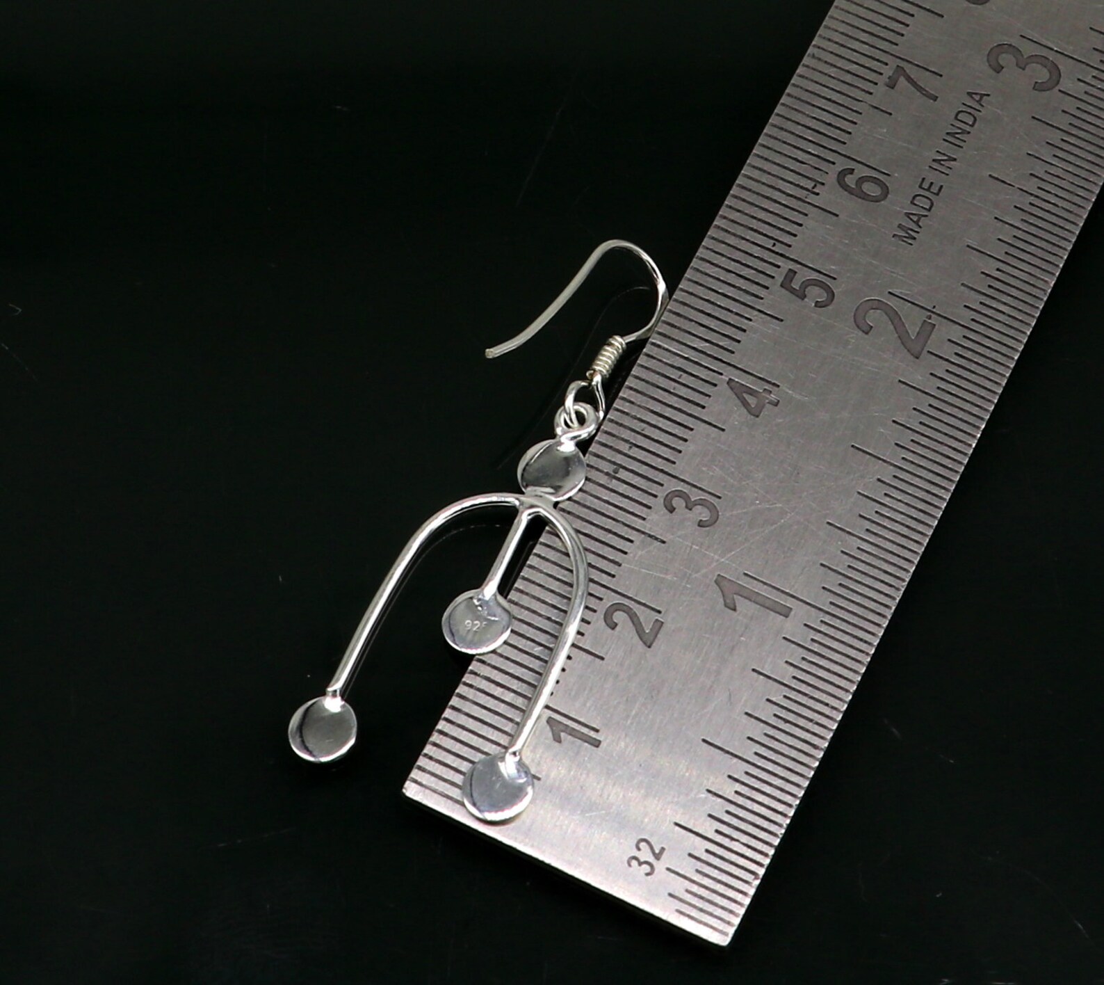 925 Sterling Silver Customized Unique Design Drop Dangle Hoop Earring ...