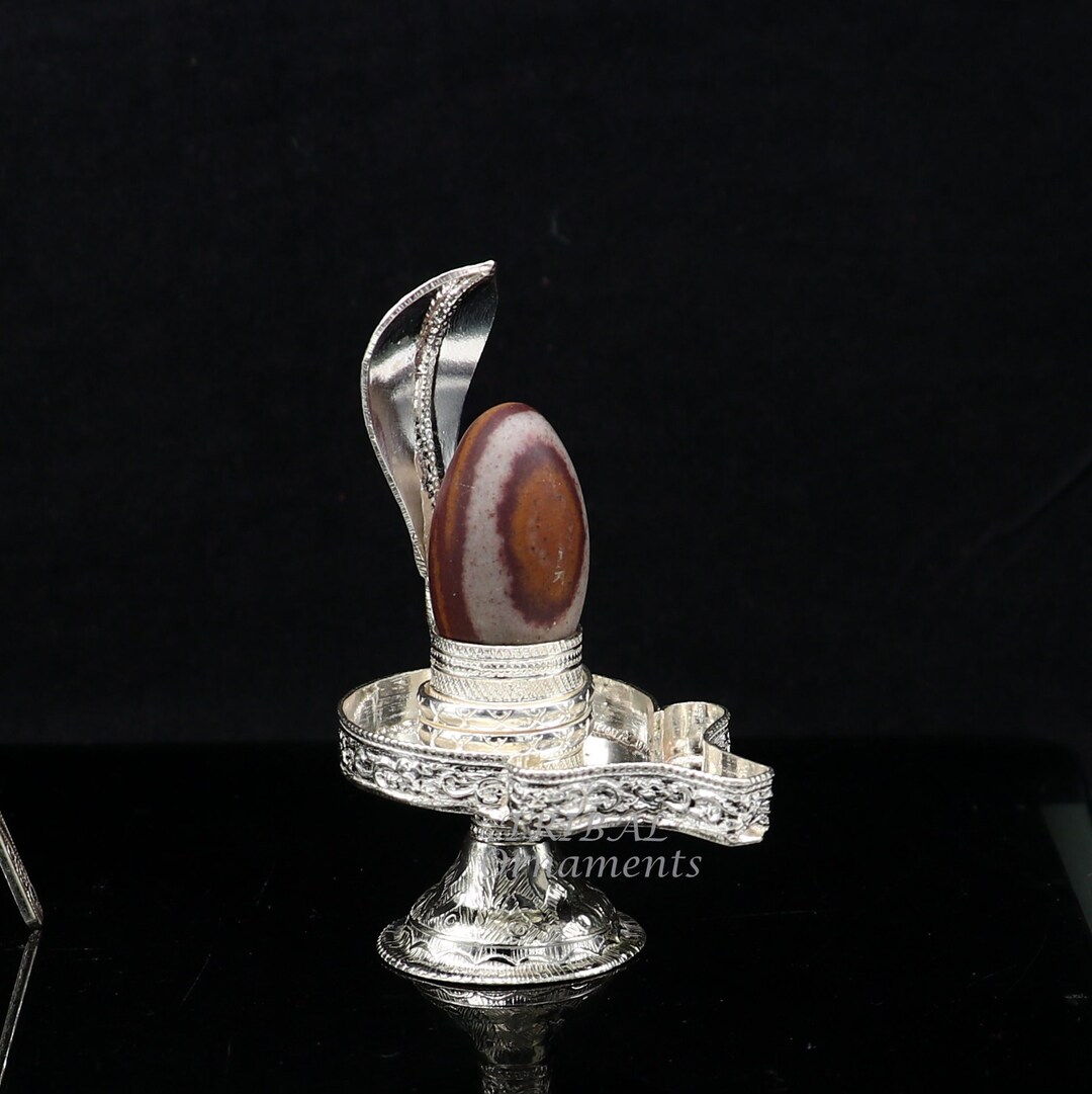 925 Sterling Silver Lord Shiva Lingam Stand/ Jalheri, Use for Put/hold ...