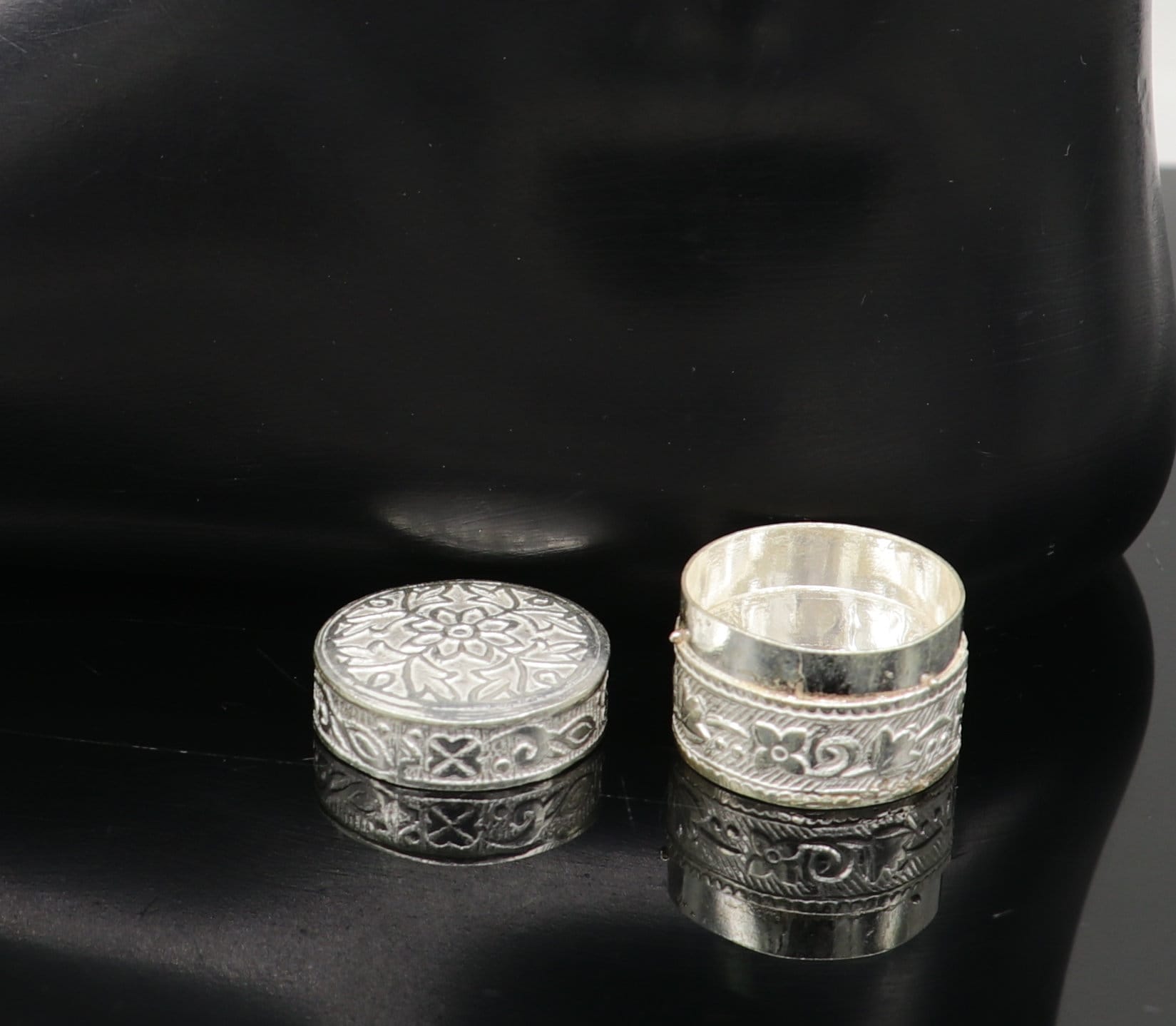 Exclusive Small Bridal Kajal Box 925 Sterling Silver Trinket - Etsy