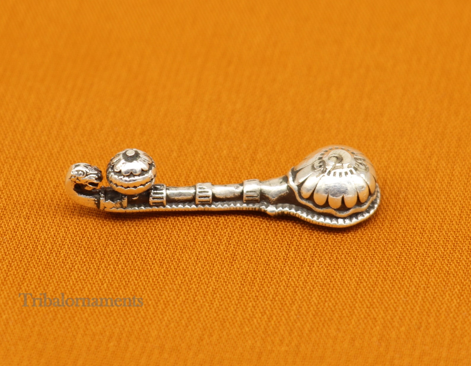 Small Saraswati Veena, 925 Sterling Silver Musical Instrument Veena for ...
