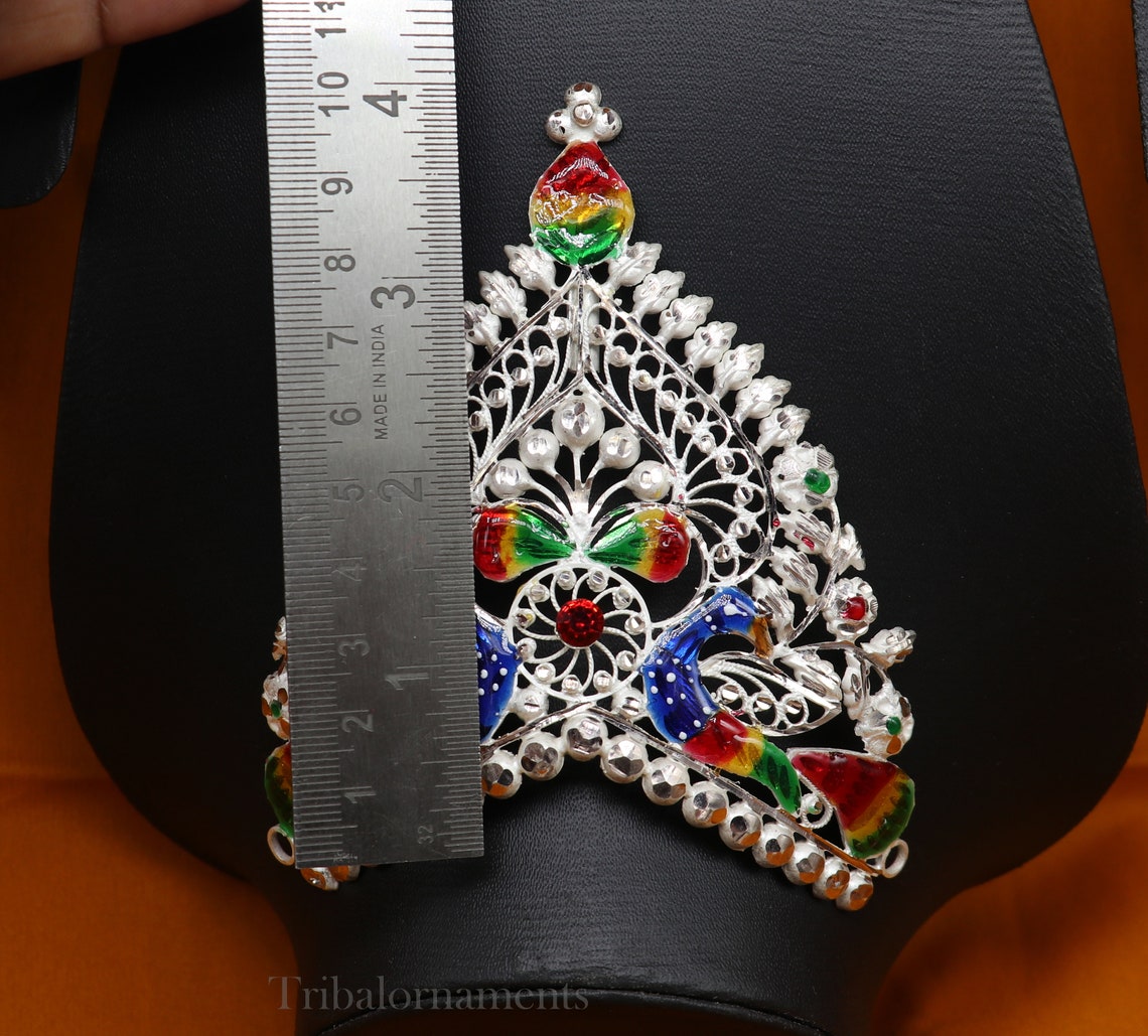 Solid Sterling Silver Vintage Antique Design Handmade Mukut | Etsy