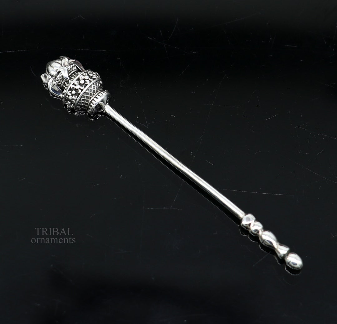3" Inches Long Handmade Solid 925 Sterling Silver Kumkum Sticks ...