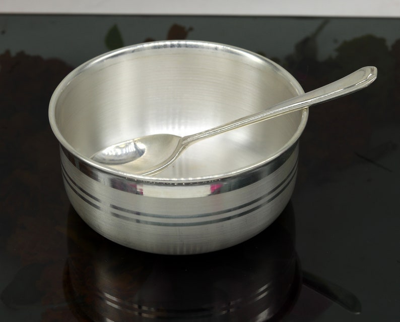 99.9 Pure Sterling Silver Handmade Solid Silver Bowl Kitchen Utensils ...