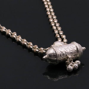 Sterling Silver Handmade Amulet Pendant Gorgeous Hanging Bells With ...