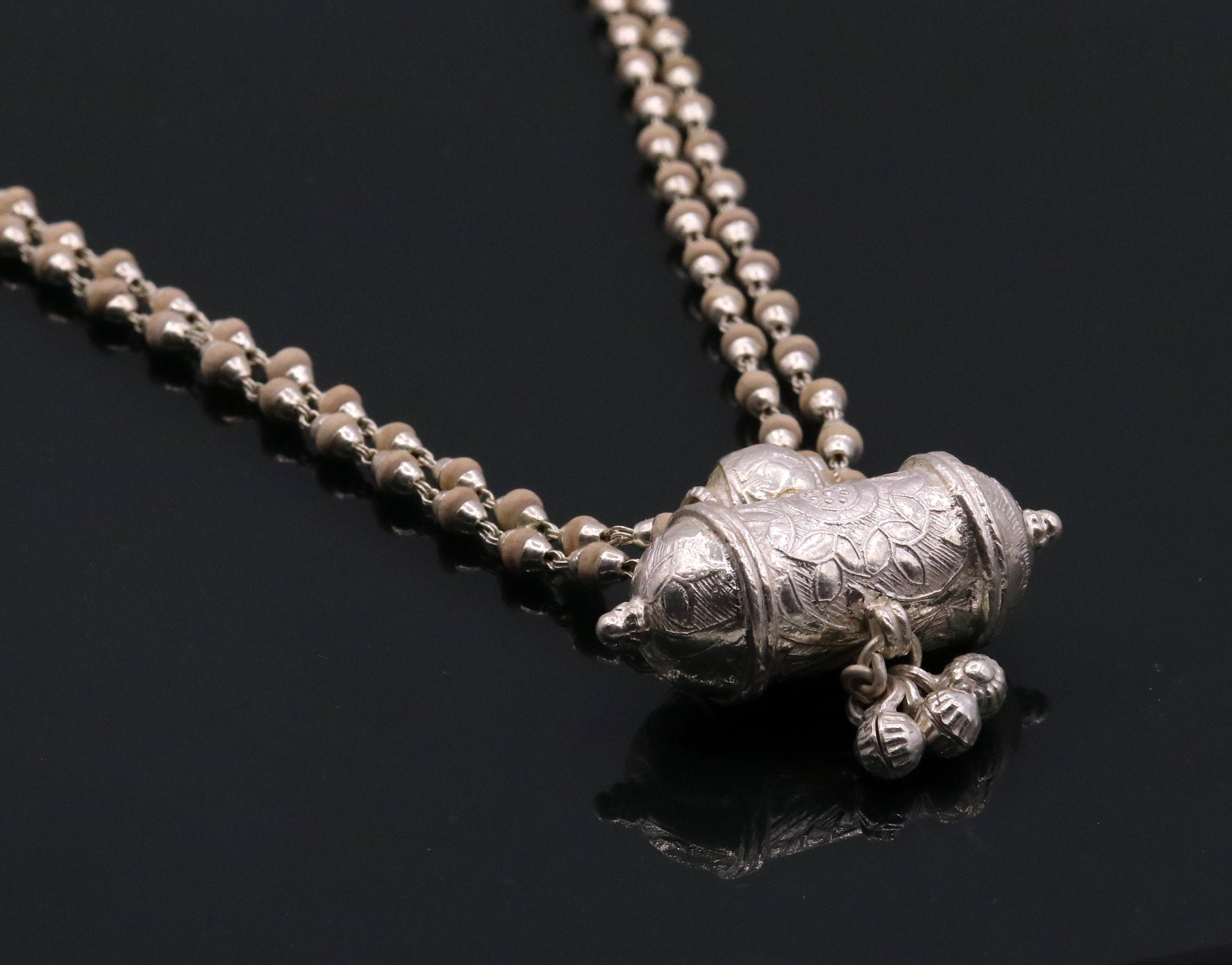 Sterling Silver Handmade Amulet Pendant Gorgeous Hanging Bells | Etsy