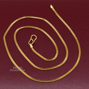 22kt Yellow Gold Handmade Double Box Chain Chain, Amazing Customized ...