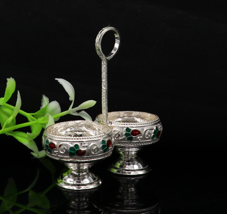 925 Sterling Silver Handmade Customized Work Puja Utensils - Etsy