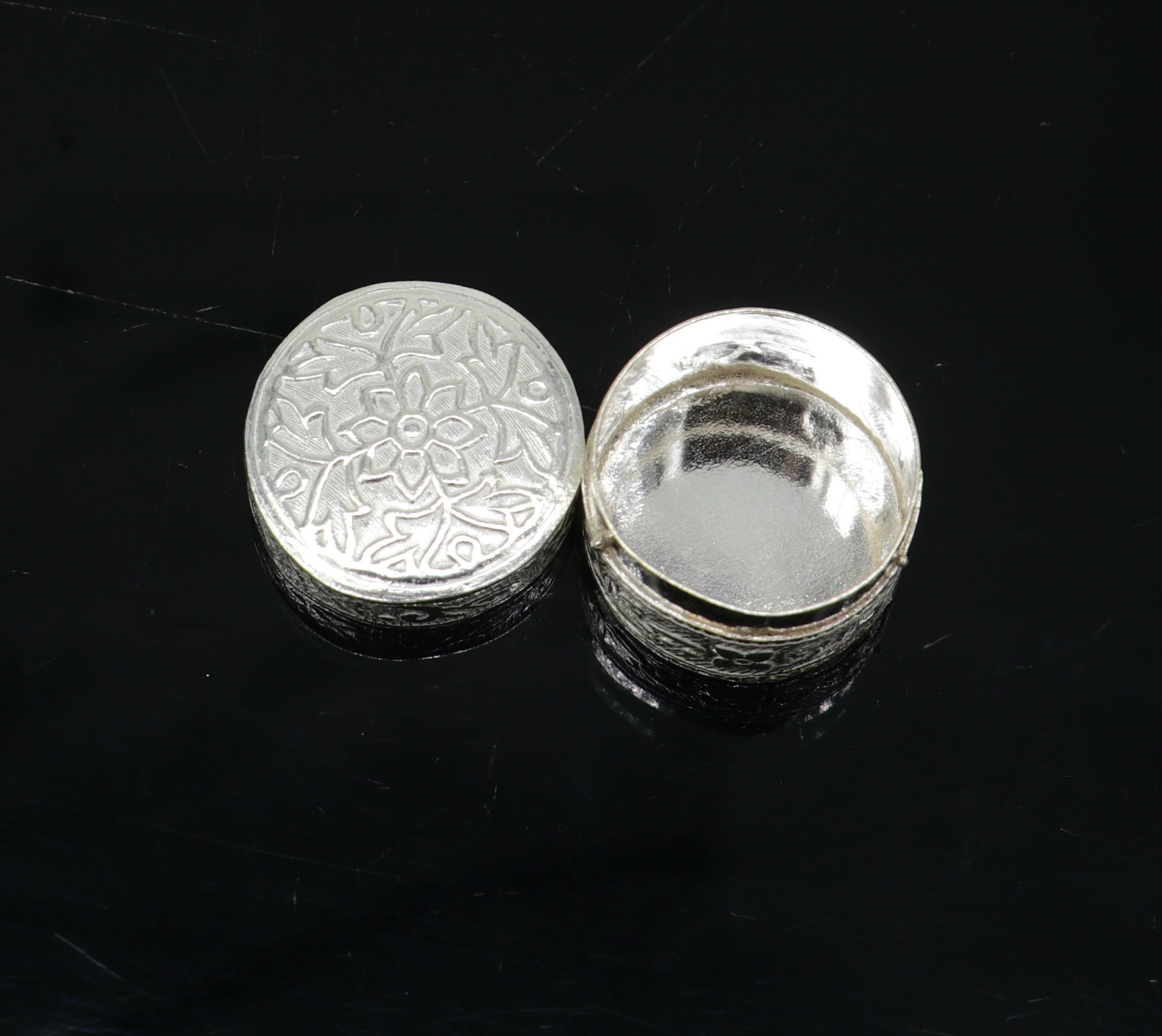 Exclusive Small Bridal Kajal Box 925 Sterling Silver Trinket - Etsy