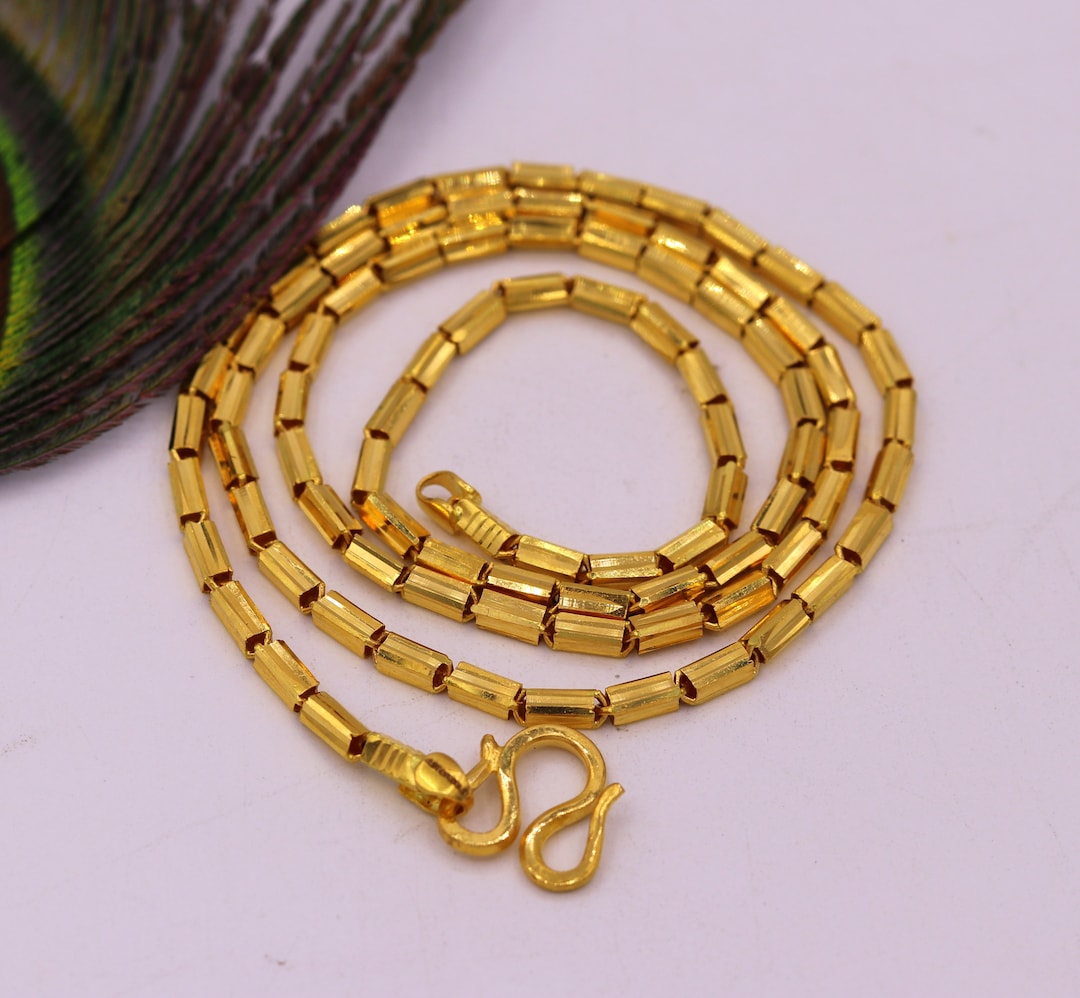 Vintage Design Handmade Genuine 22 Karat Yellow Gold Gorgeous Baht ...