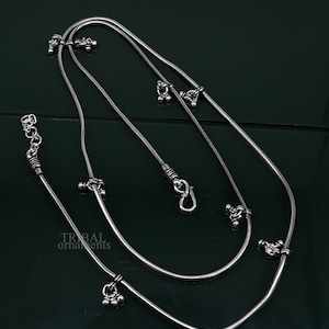 Customized 925 Sterling Silver Snake Chain With Hanging Drops Waist ...