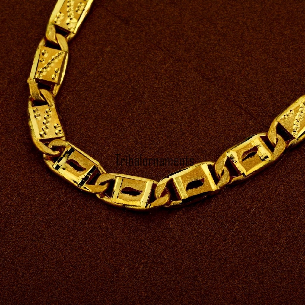22kt Yellow Gold Customized Design Fabulous Nawabi Chain Best - Etsy