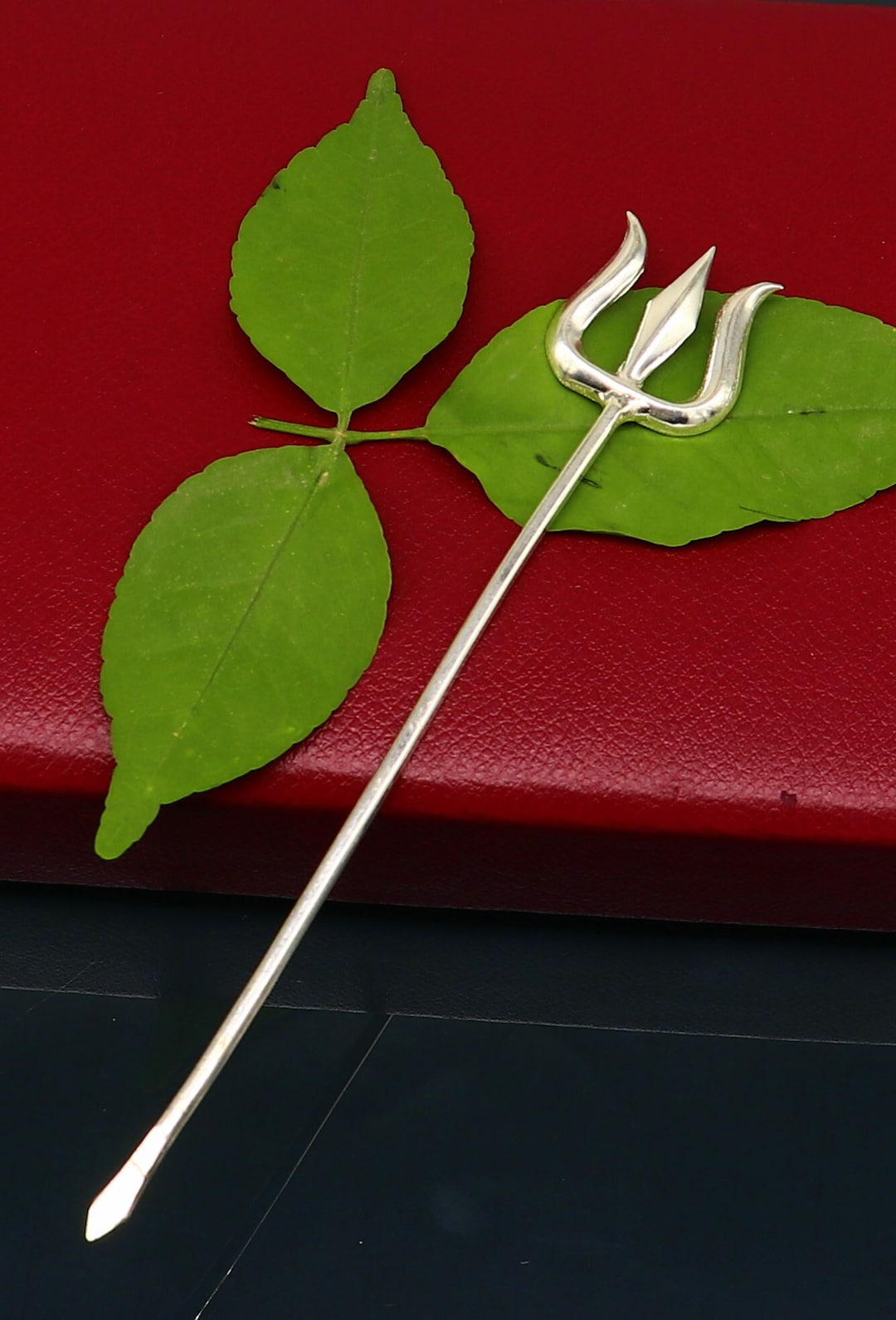 Divine Lord Shiva Trident, Solid Sterling Silver Trishul Puja Article ...