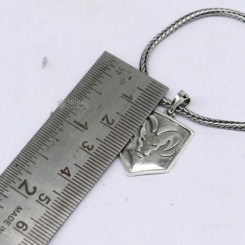 925 Pure Silver ZODIAC SYMBOL ARIES Sign Pendant Best Gifting Pendant ...