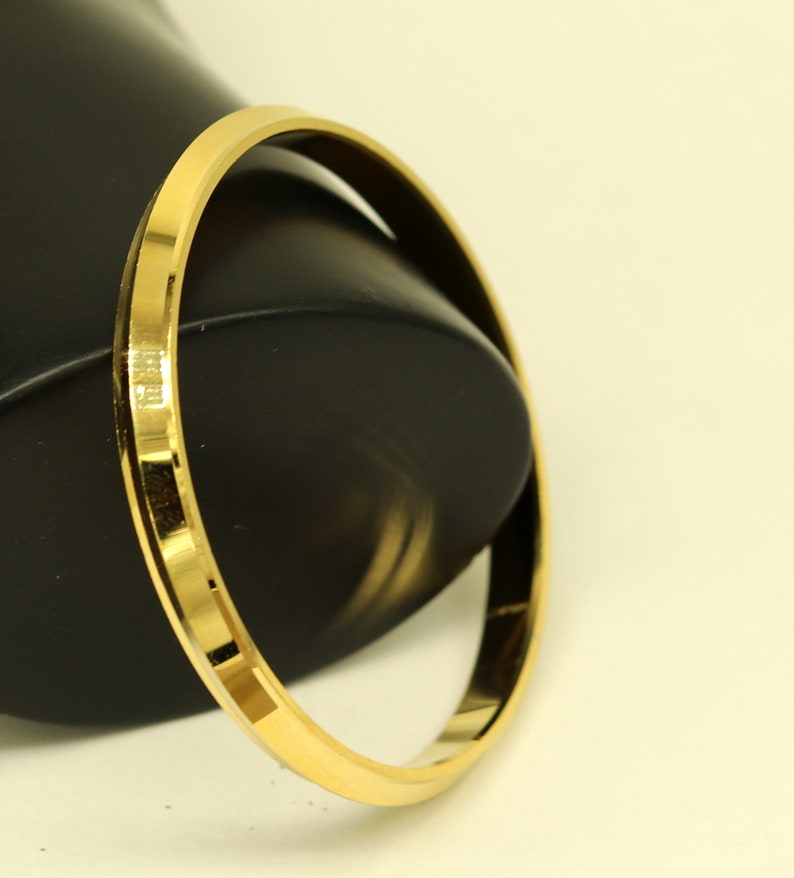 Punjabi Sikh Solid Silver Handmade Gold Polished Baby Bangle - Etsy
