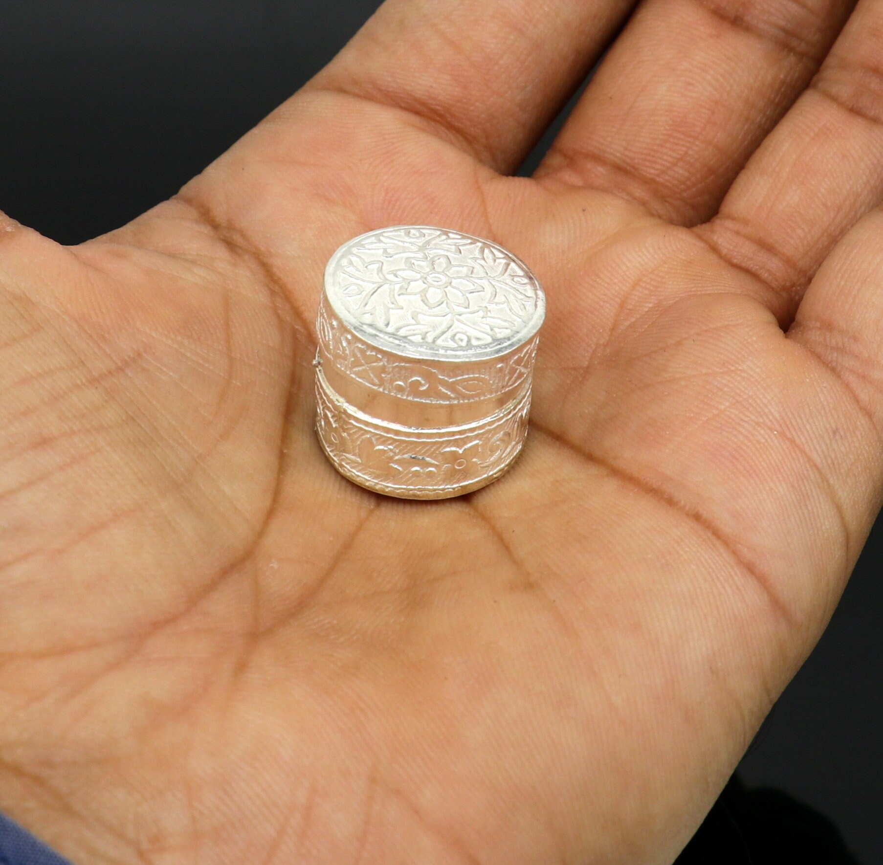 Exclusive Small Bridal Kajal Box 925 Sterling Silver Trinket - Etsy