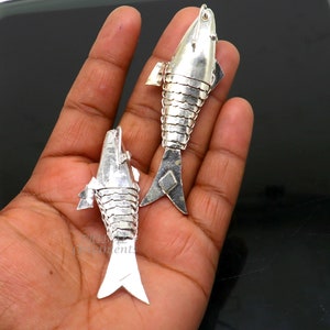 Solid Silver Handmade Silver Fish, Lord Vishnu Avatar Matsya, Silver ...