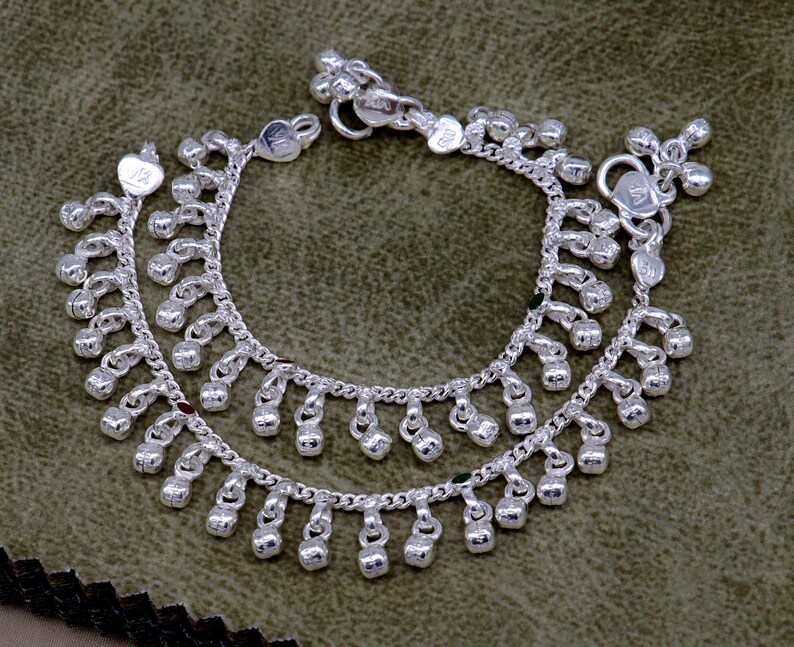 5 Handmade Sterling Silver New Born Baby Anklets | Etsy