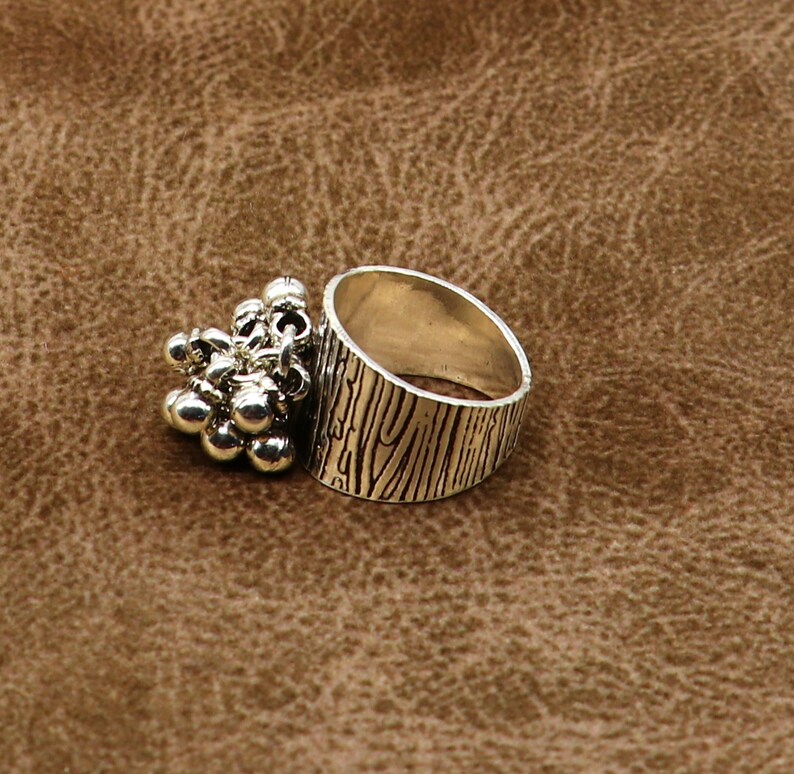 Solid 925 Sterling Silver Handmade Bells Ring Vintage Antique - Etsy