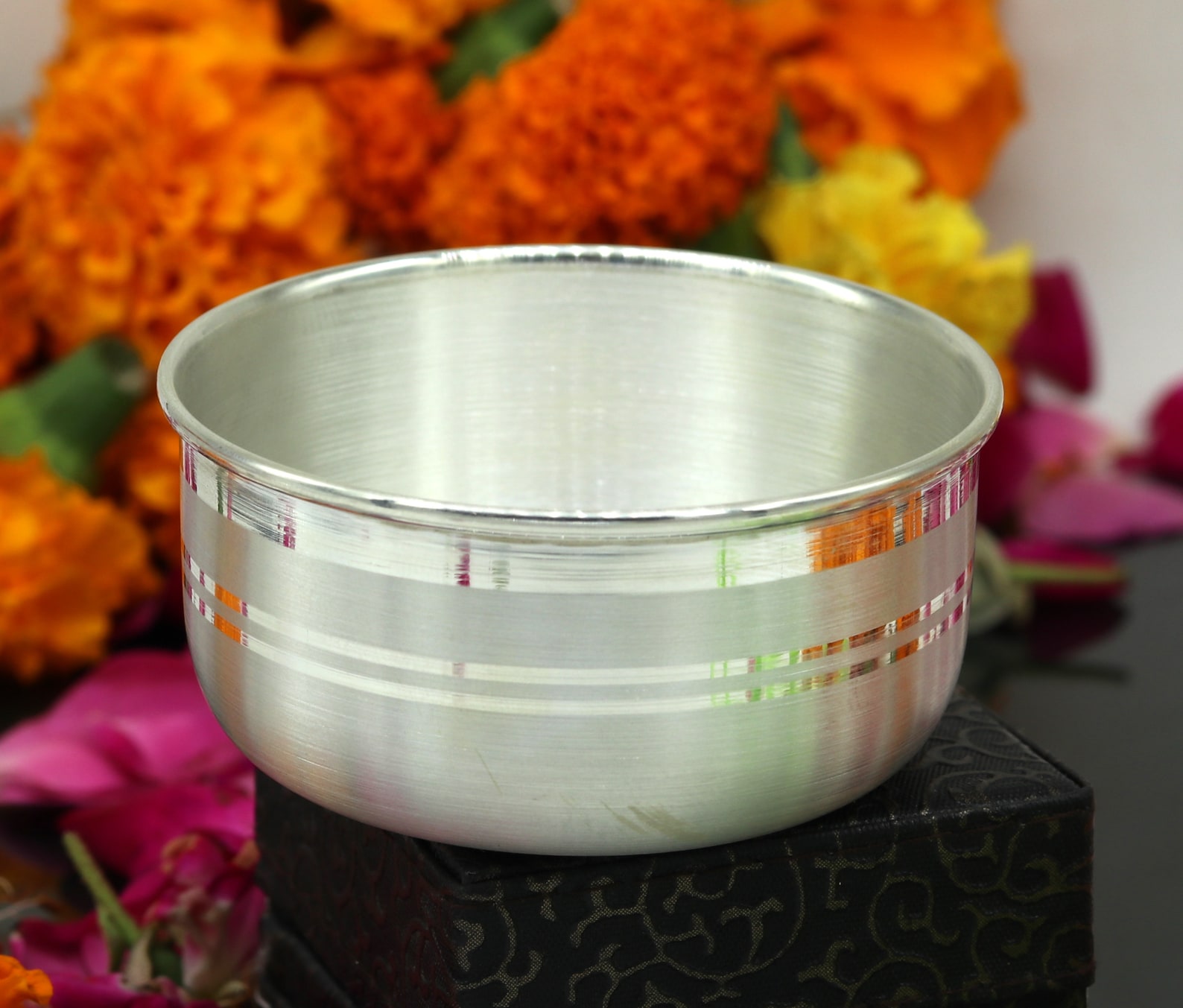 999 Pure Sterling Silver Handmade Solid Silver Bowl Kitchen Utensils ...