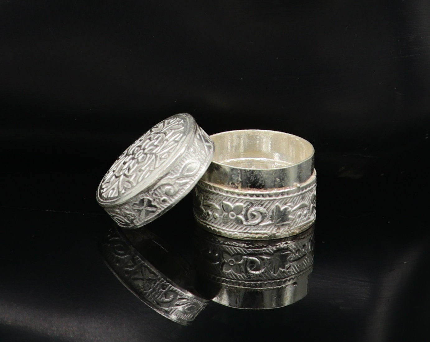 Exclusive Small Bridal Kajal Box 925 Sterling Silver Trinket - Etsy