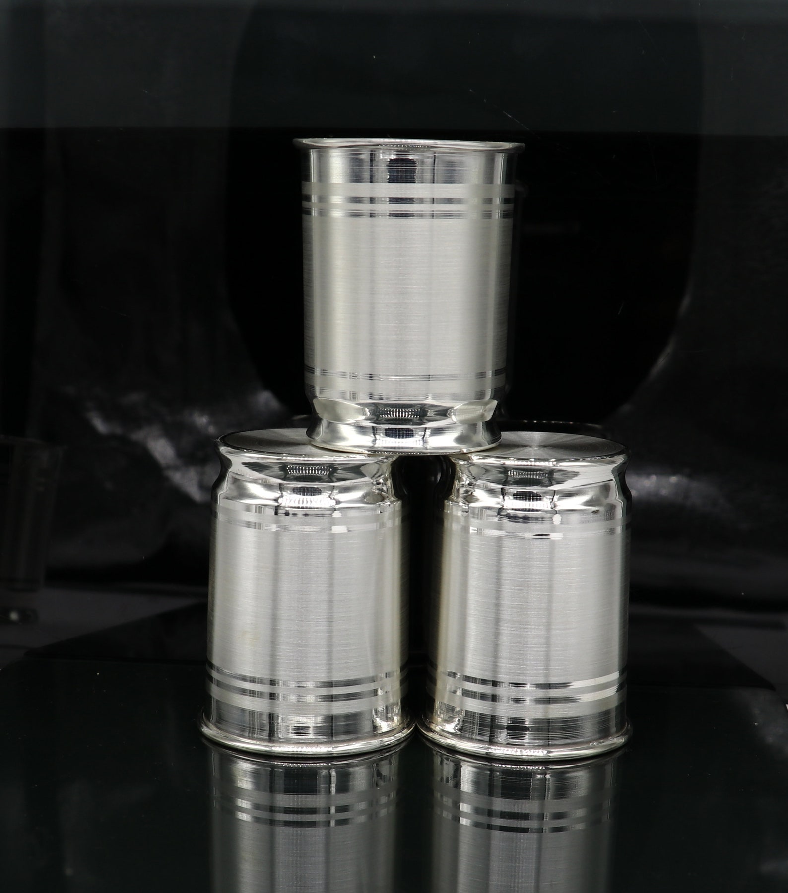 999 Fine Silver Water Glass Tumbler Set Silver Vessel - Etsy
