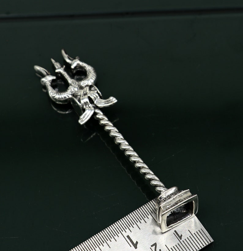 925 Sterling Silver Handmade Lord Shiva Trident With Damaru - Etsy