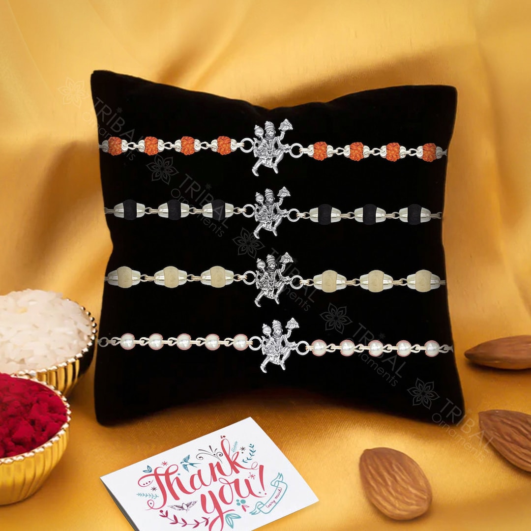 Trendy Unique Stylish Lord Hanuman 925 Sterling Silver Rakhi Bracelet ...