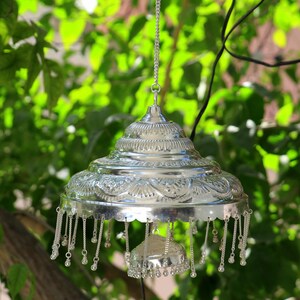 8 Wide Vintage Style Sterling Silver Double Steps Chattar or Chhatra ...