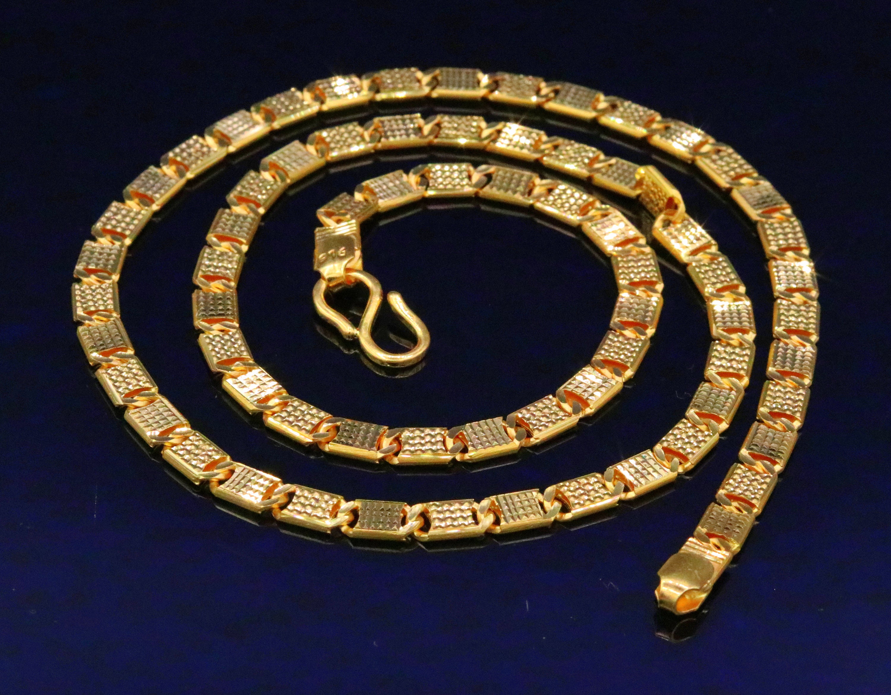 Vintage amazing handmade diamond cut Nawabi chain 22karat | Etsy