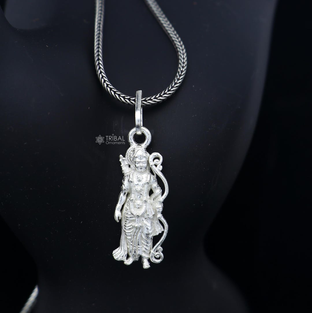 925 Sterling Silver Lord Jai Shree Ram Divine Pendant Nsp922 - Etsy