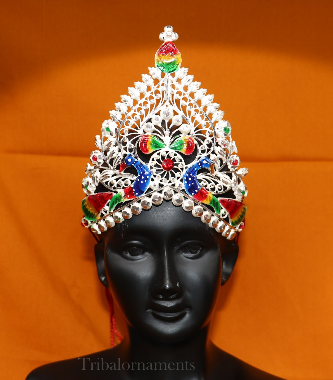 Solid Sterling Silver Vintage Antique Design Handmade Mukut | Etsy