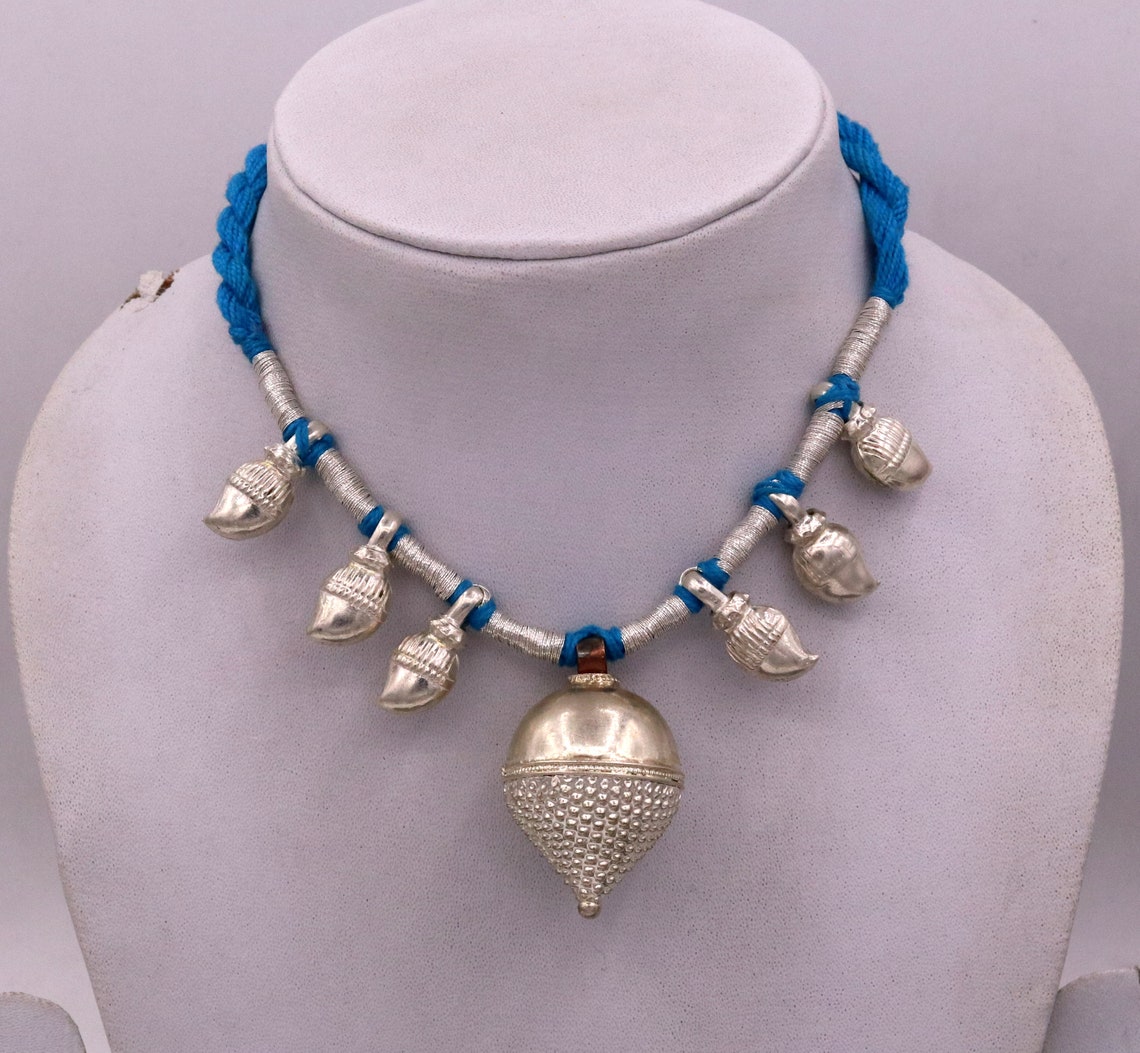 Vintage antique design sterling silver gorgeous necklace | Etsy