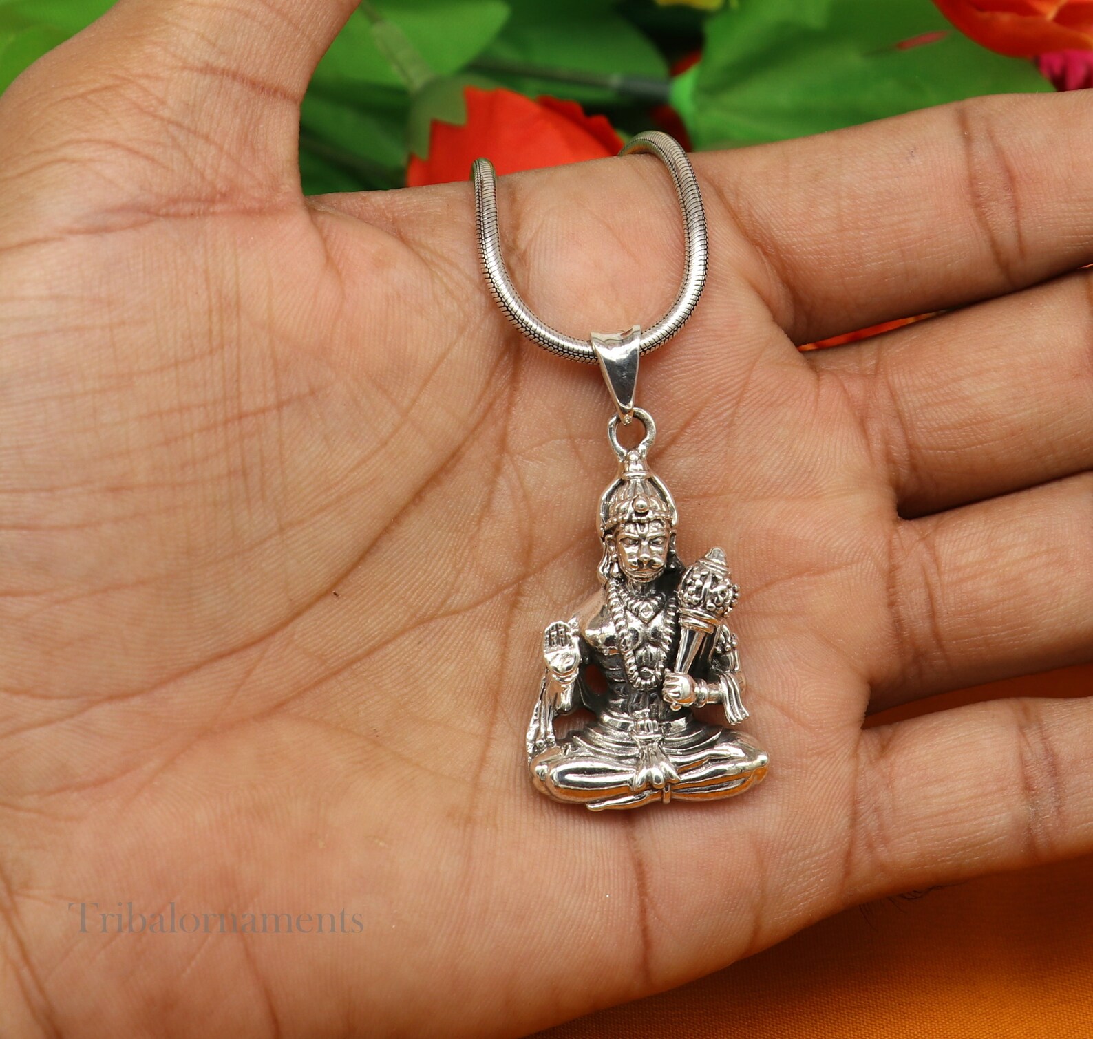 God Hanuman Pendant 92.5 Sterling Silver Handmade God Idol - Etsy
