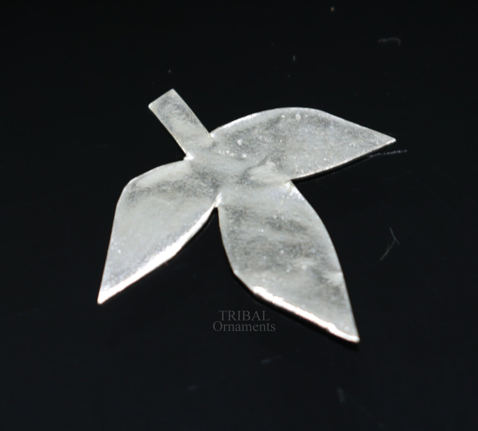 2 Cm Lord Shiva Bel Patra Solid Silver Handmade Solid Belva Patra ...