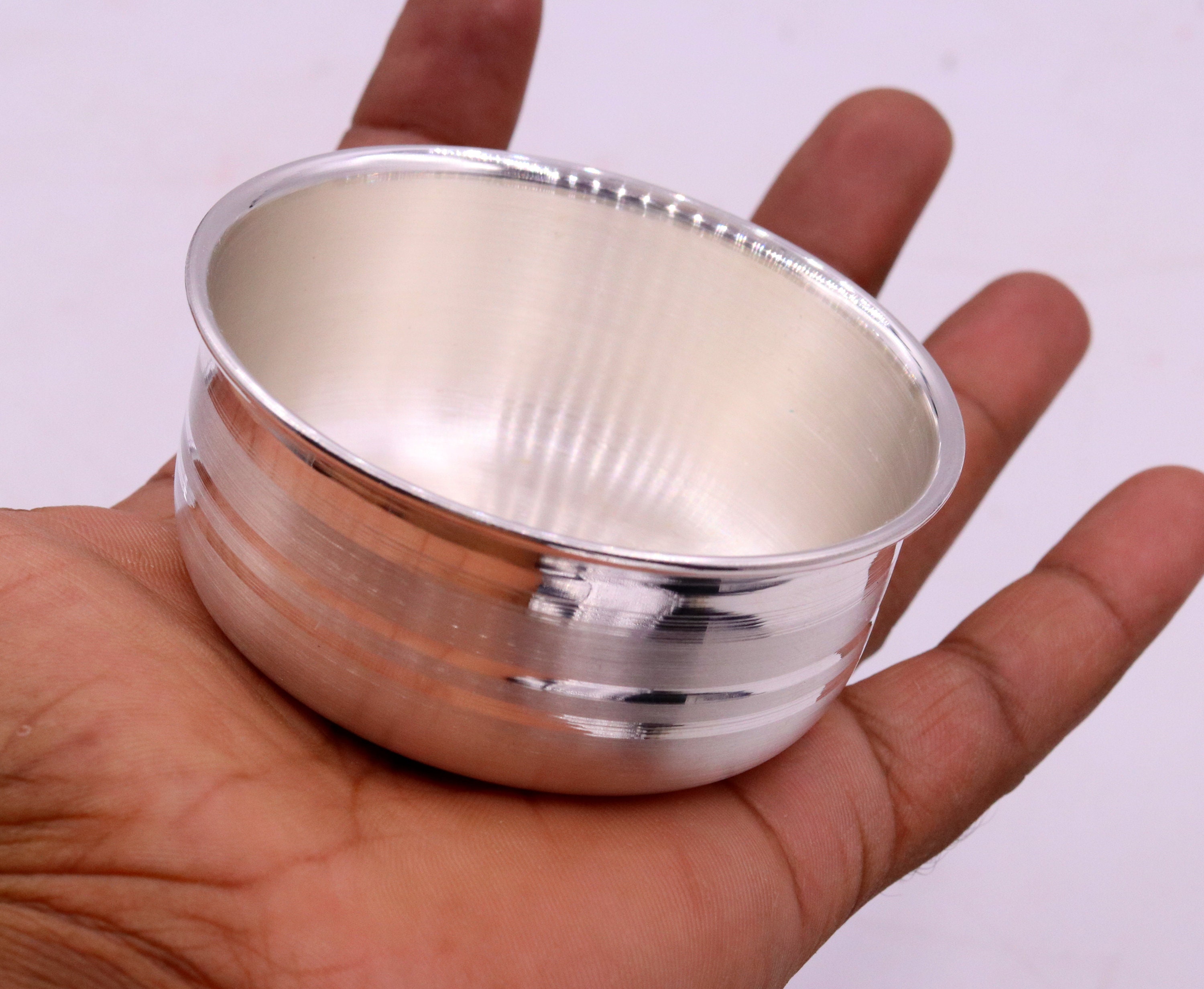 Plain Design Handmade 999 Solid Silver Bowl, Silver Vessels, Silver ...