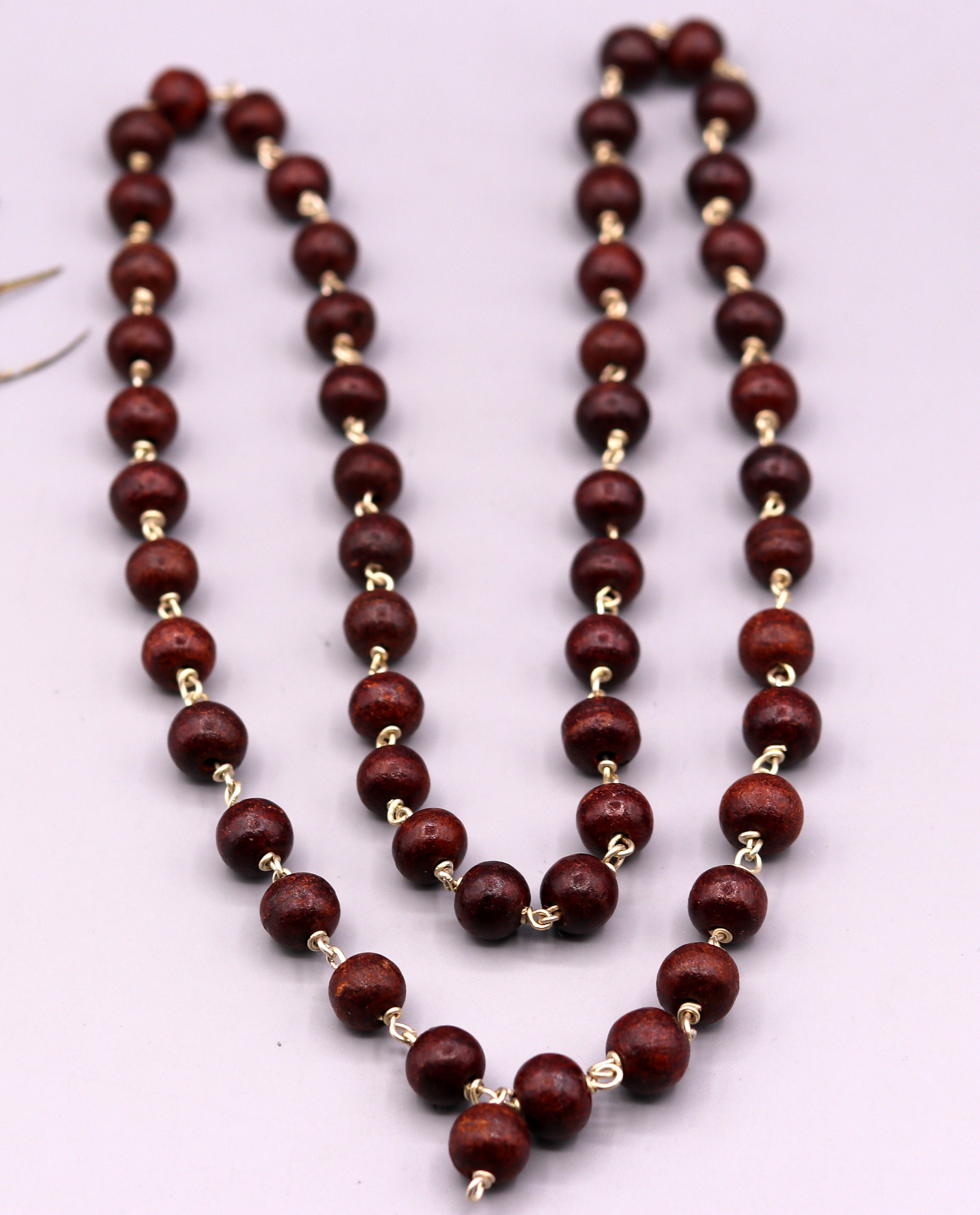 925 Solid Silver Red Sandal Wood Beads Jaap Mala Handcrafted 54 Beads Jaap Mala Necklace Chain Use for Medical India Jewelry Ch26 Etsy