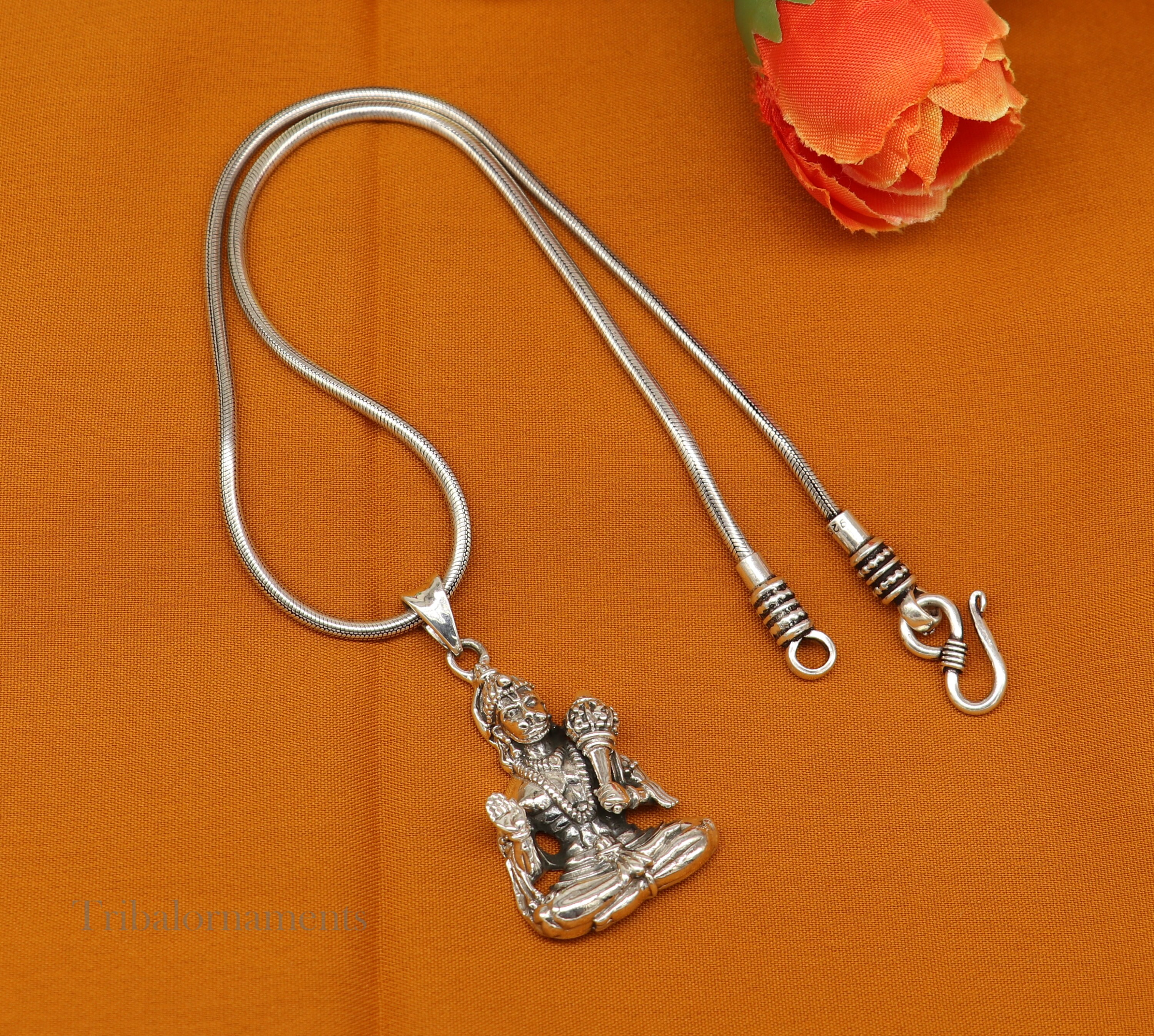 God Hanuman Pendant 92.5 Sterling Silver Handmade God Idol - Etsy