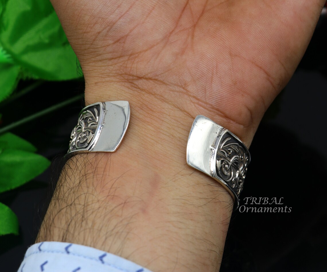 Lion Cuff Kada 925 Sterling Silver Handmade Amazing Cuff Bracelet ...