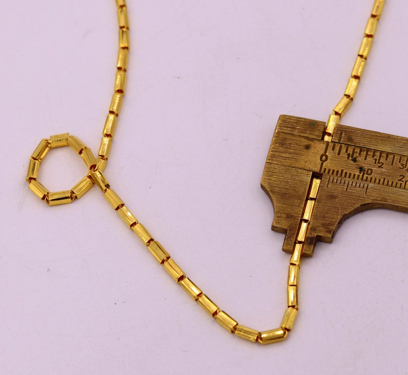 Vintage Design Handmade Genuine 22 Karat Yellow Gold Gorgeous Baht ...