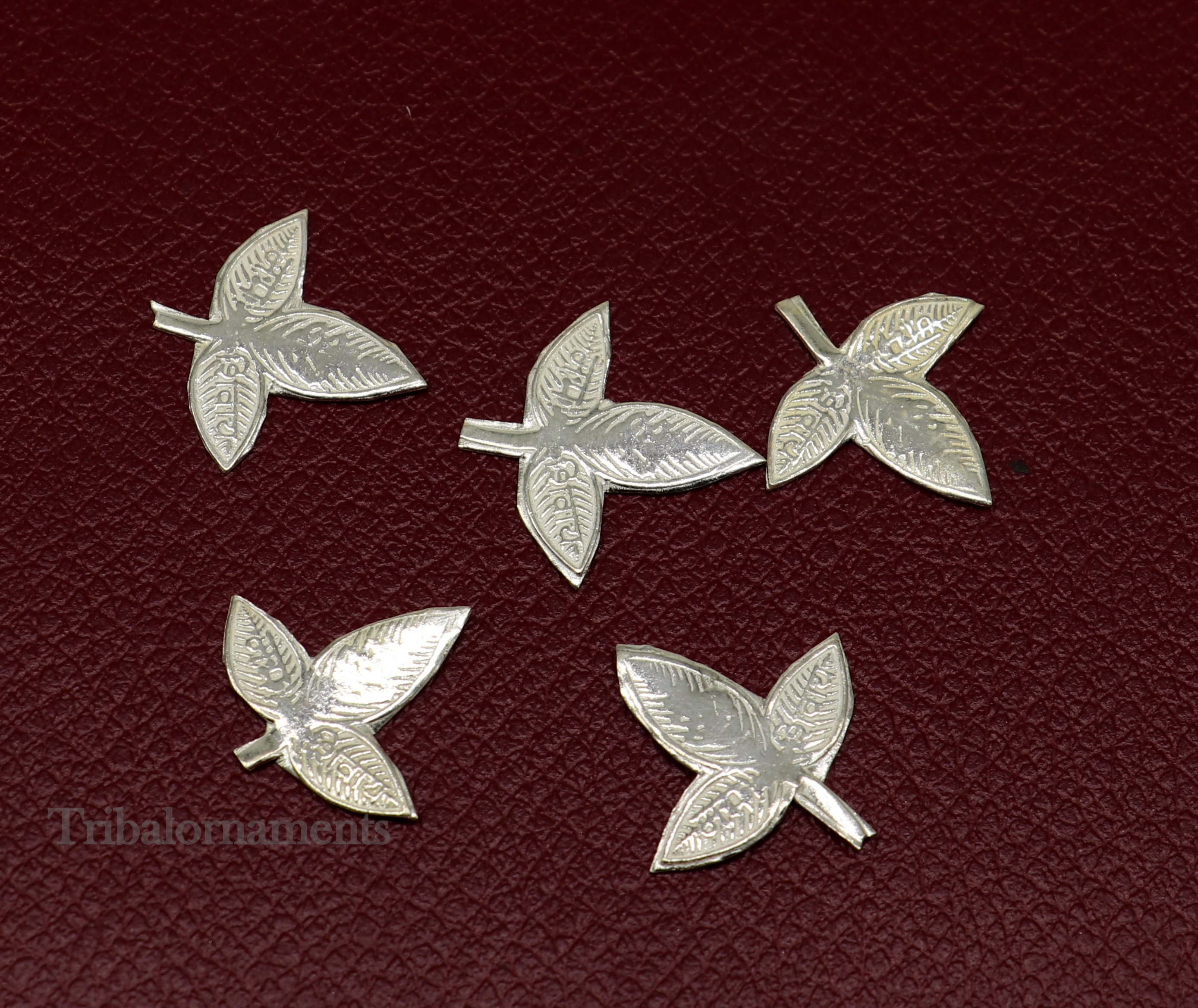 2 Cm Lord Shiva Bel Patra Solid Silver Handmade Solid Belva Patra ...