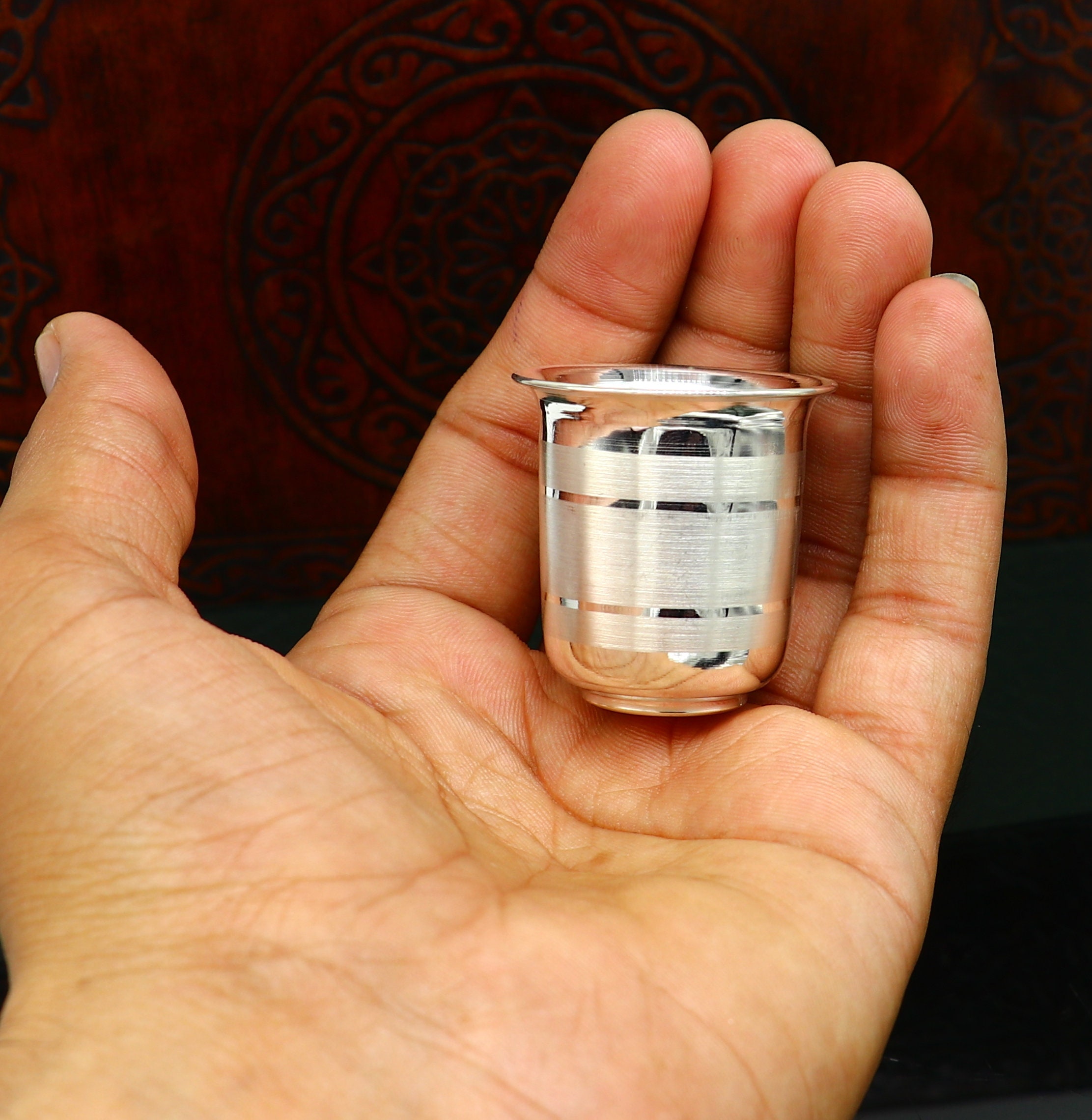 Solid Silver Handmade Water/milk Glass Tumbler Silver Flask - Etsy