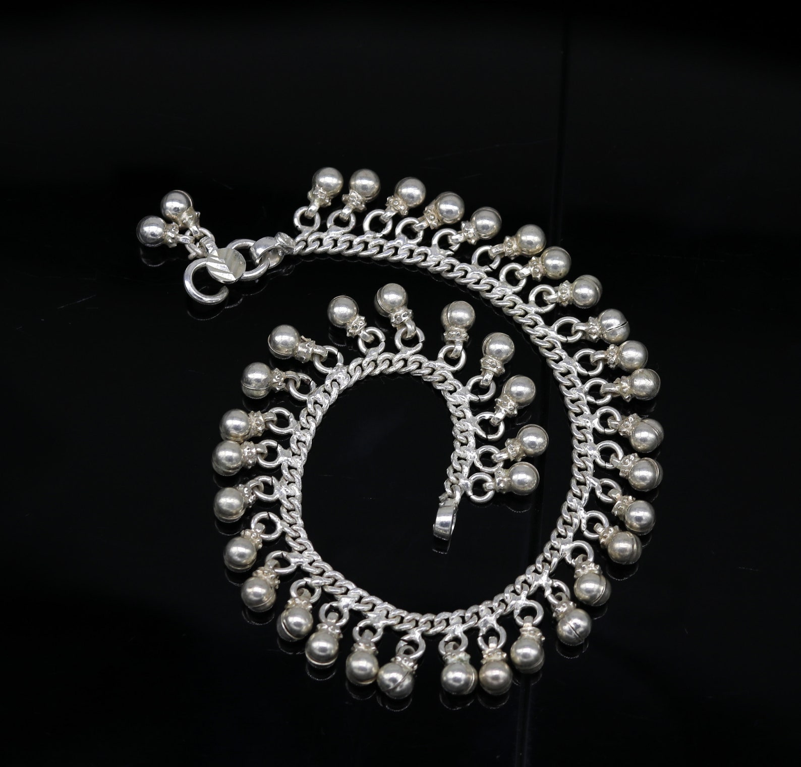 Solid Sterling Silver Handmade Vintage Style Heavy Noisy Bells Single ...