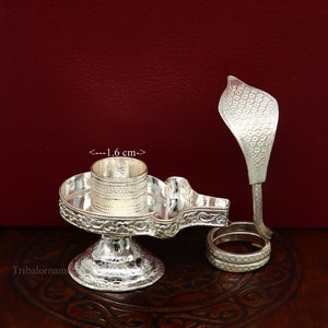 Pure 925 Solid Sterling Silver Lord Shiva Lingam Stand/jalheri, Use for ...