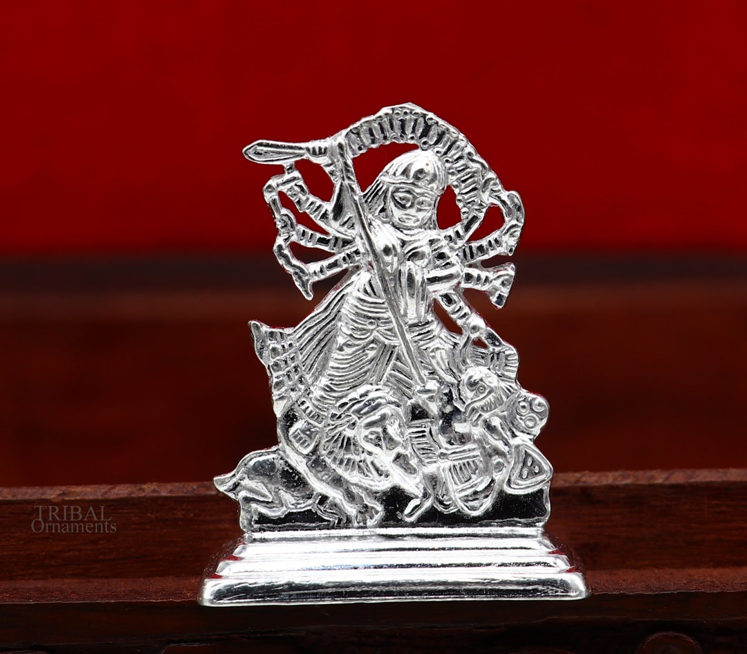 Sterling Silver Goddess Kali Maa, Mother Kalika Articles, Indian Silver ...