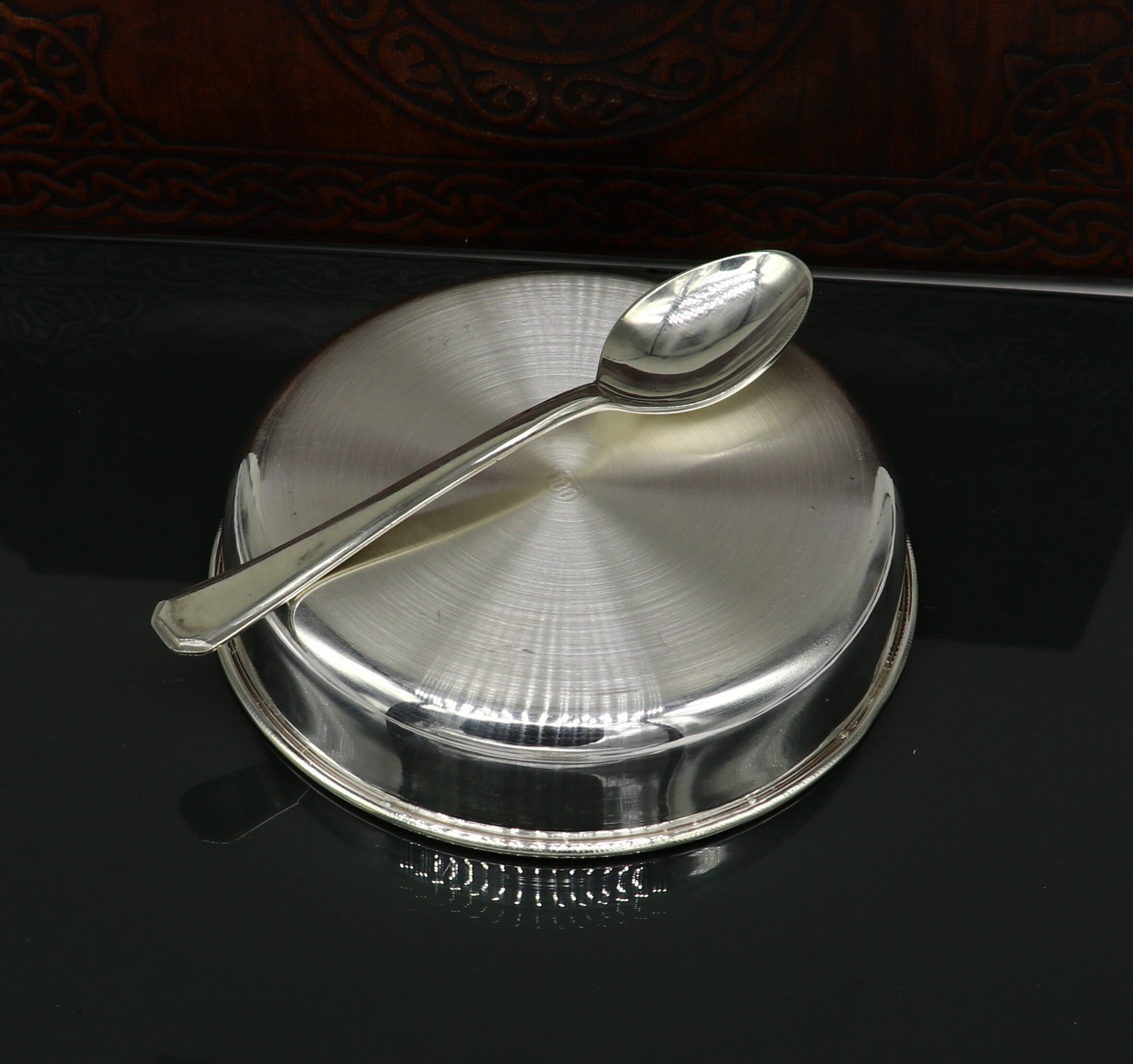 999 Fine Solid Silver Tray or Plate, Silver Vessel, Silver Baby ...