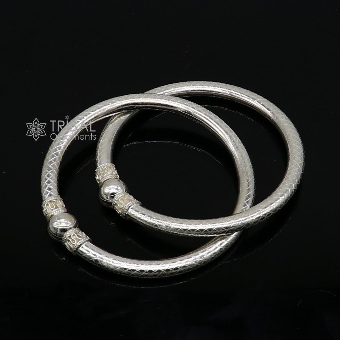 925 Sterling Silver Handmade Fabulous Plain Shine Design - Etsy