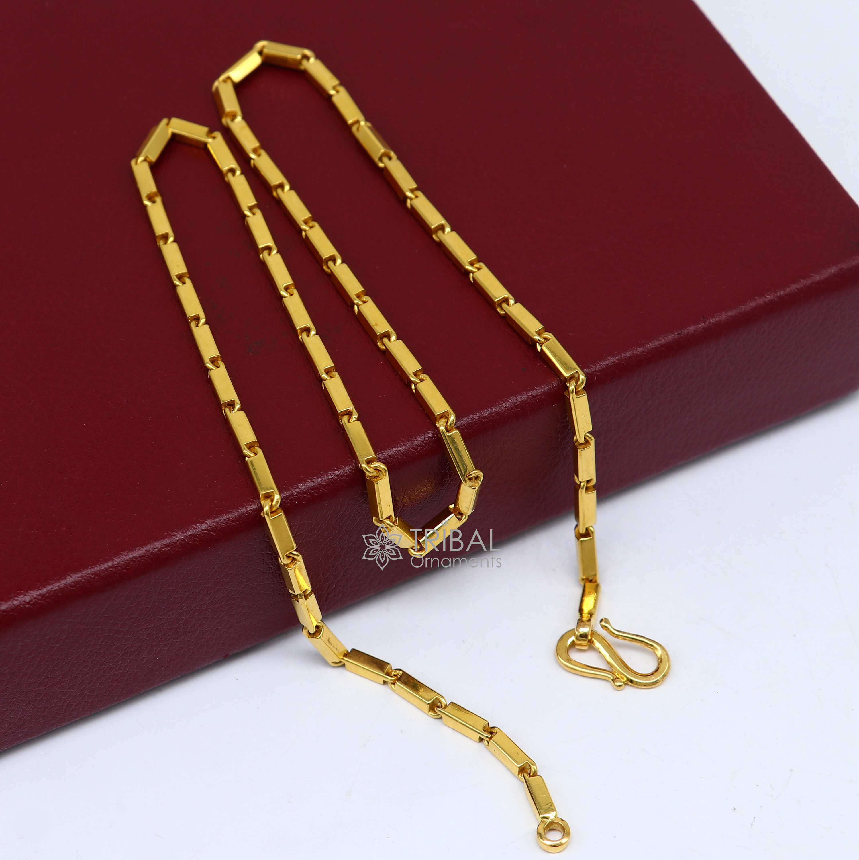 Hallmarked 3mm 22 Karat Yellow Gold Gorgeous Solid Baht Chain, Gold Bar ...