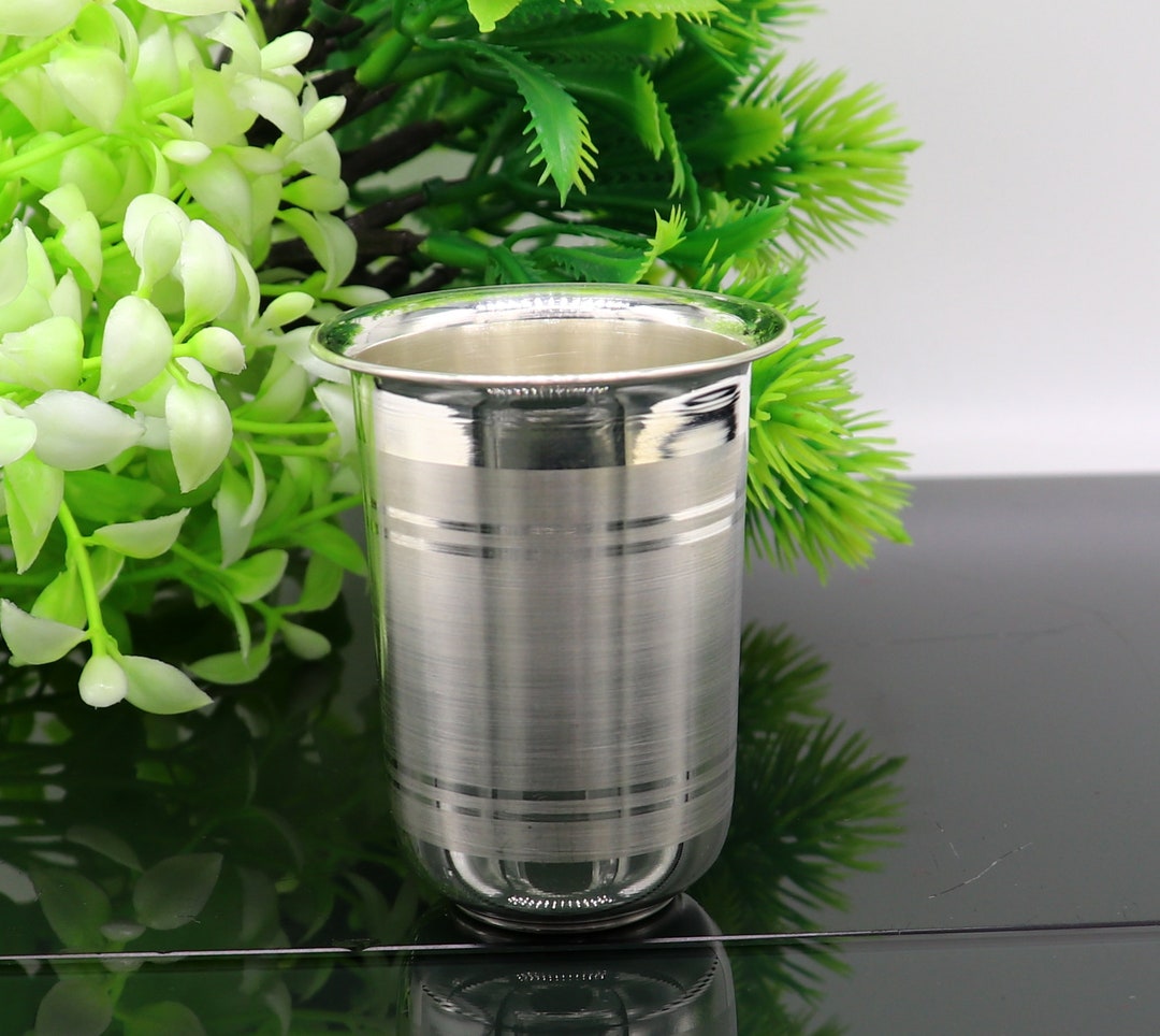 999 Silver Baby Glass Set, Water/milk Glass Tumbler, Best Gifting ...